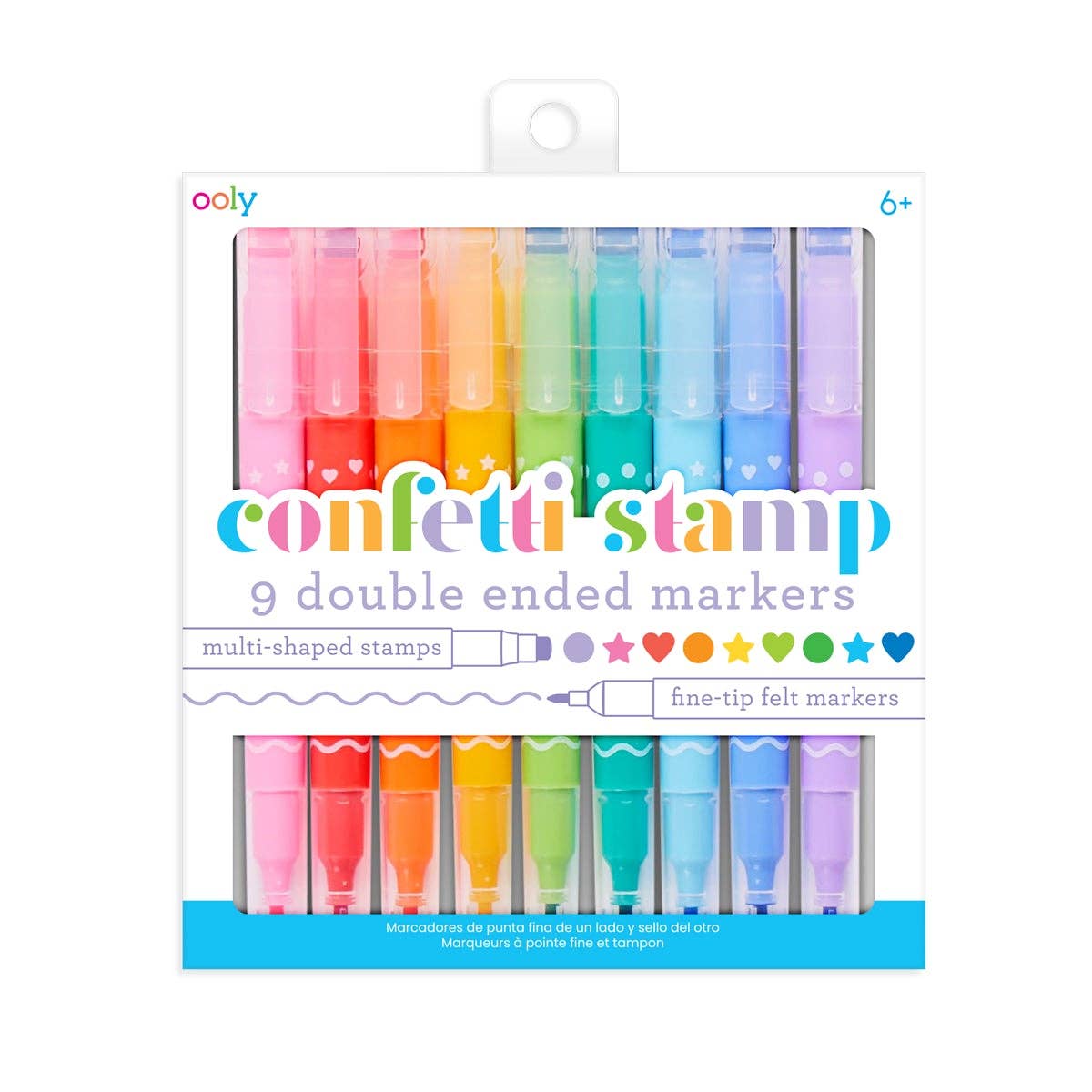 Confetti Stamp Double-Ended Markers - Set of 9 – Aiden + Ollie