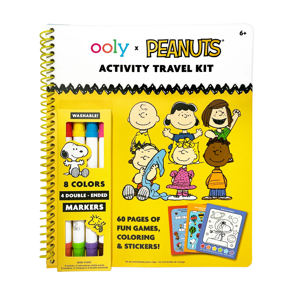 OOLY x Peanuts Activity Travel Kit & Double-Ended Markers – Aiden + Ollie
