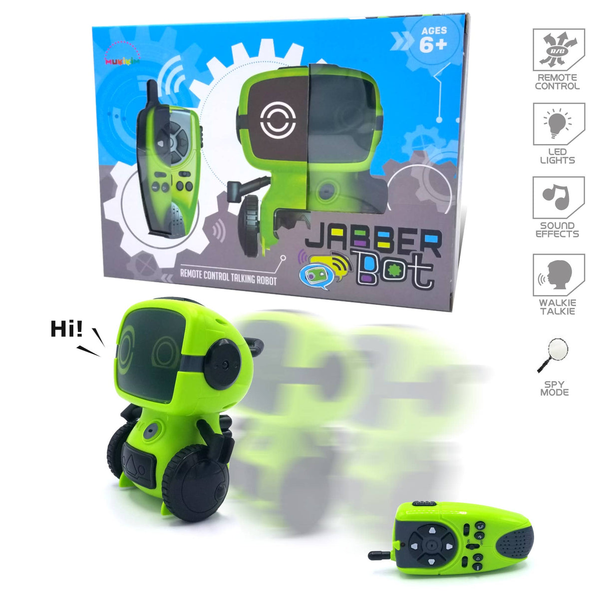 Jabberbot - Move, Talk, Listen & Voice Disguise RC Robot – Aiden + Ollie