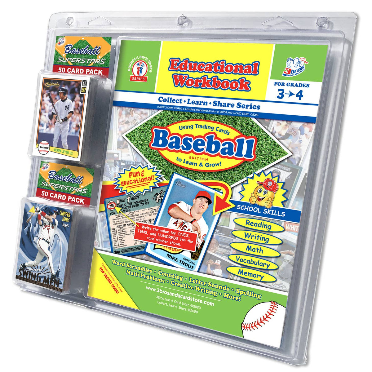 Grade 3-4 Baseball Educational Workbook Combo – Aiden + Ollie
